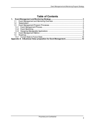 Event Management and Monitoring Strategy | DOCX