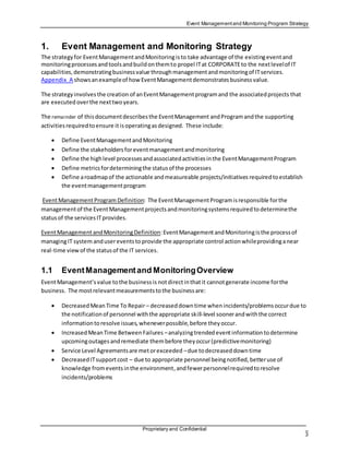 Event Management and Monitoring Strategy | DOCX