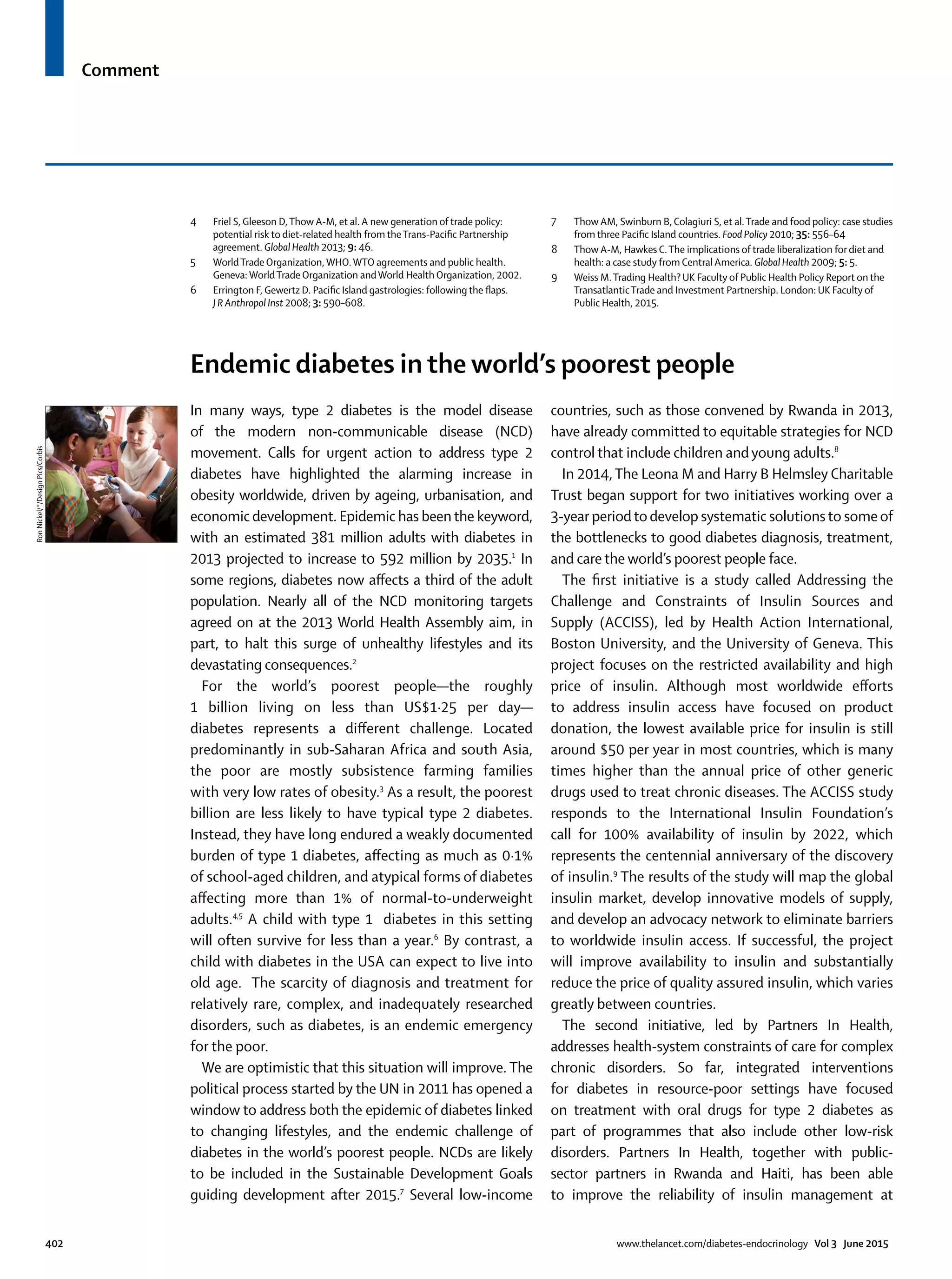 Lancet_Diabetes Commentary | PDF | Diabetes | Diseases and Conditions