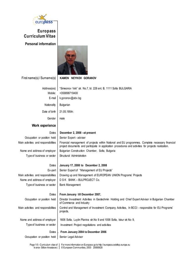 Europass CV 3 | DOCX | Business Administration | Business