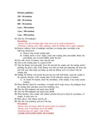 AMPT Lab Polishing Guidelines | PDF