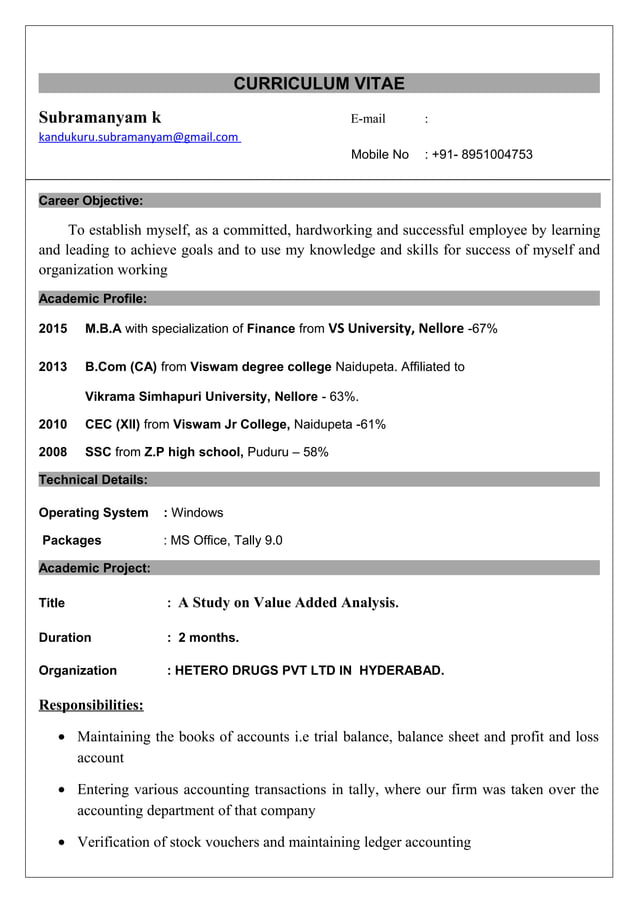 Vinodkumar cv | PDF