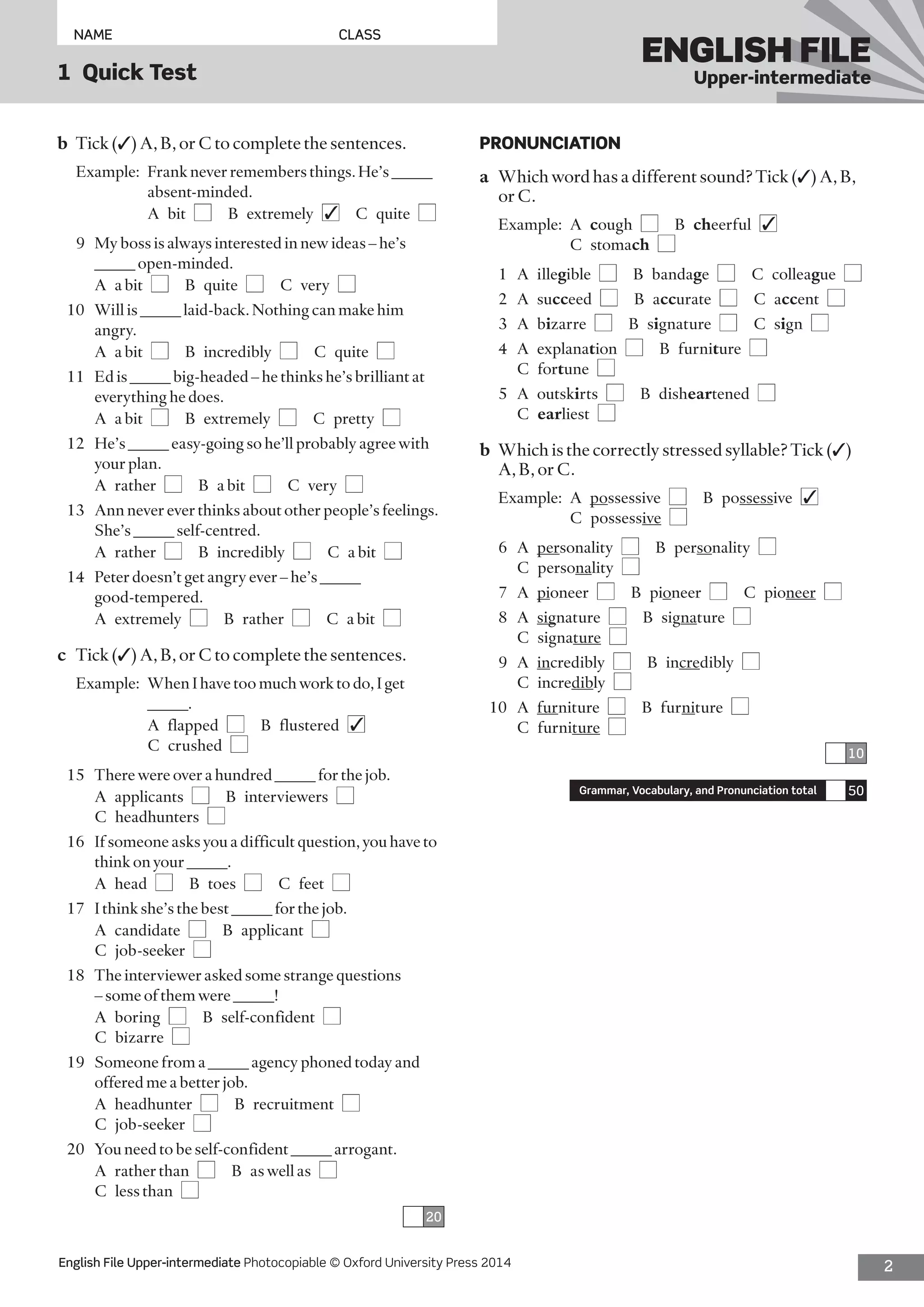 Ef3e uppint quicktest_01 | PDF