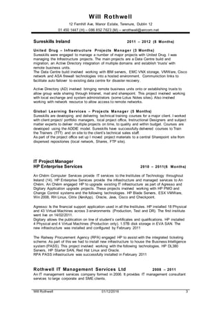 Will Rothwell CV2016 v2 0 | DOCX | Computing | Technology & Computing