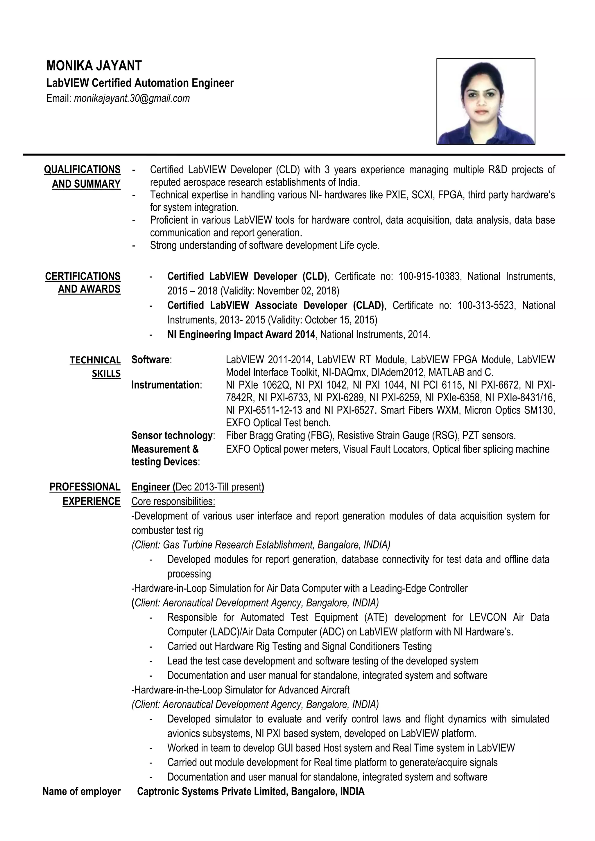 Monika Jayant_CV | PDF