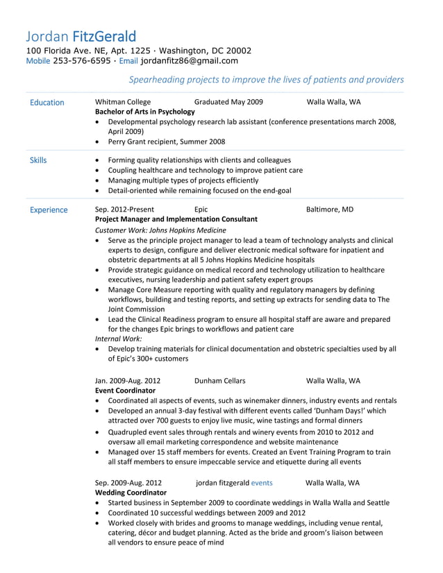 Jordan FitzGerald Resume | PDF