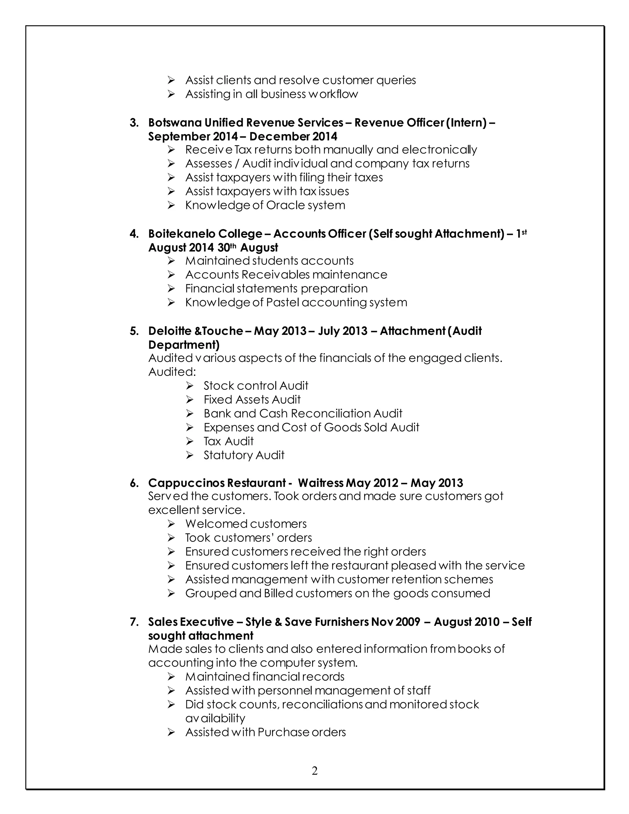 Tshepo CV | DOCX