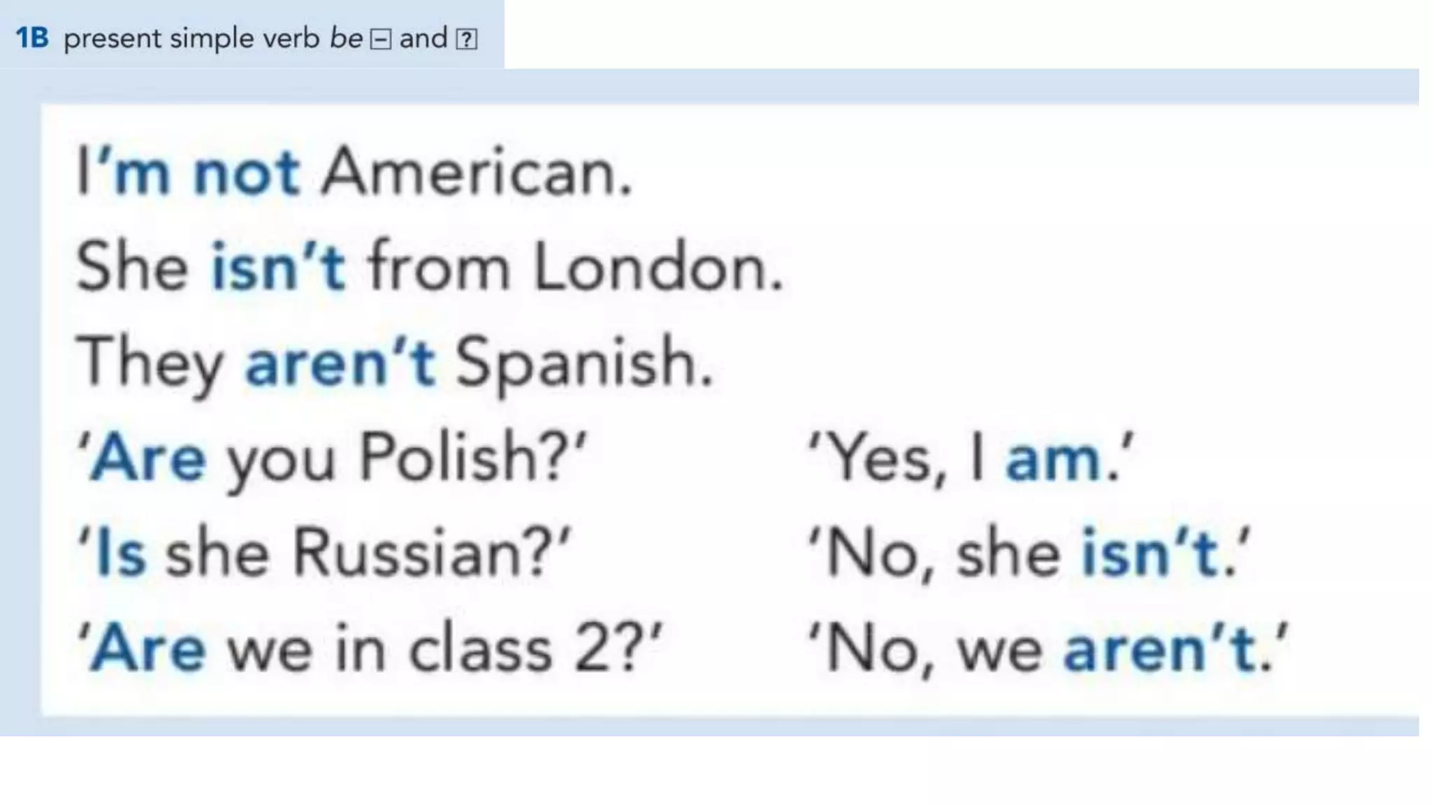 EF4E Unit 1B - Verb to be.pptx