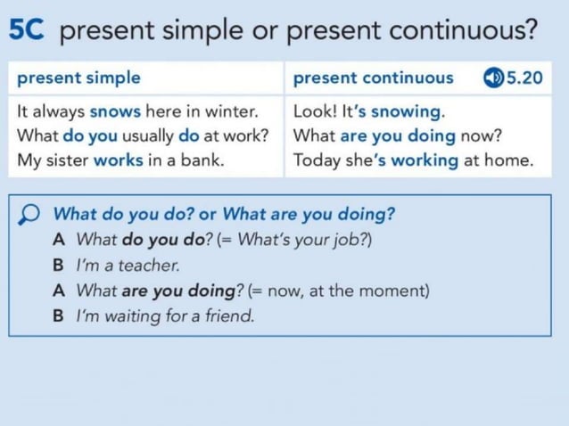 EF4E Unit 5C - Present simple or Present continuous .pptx
