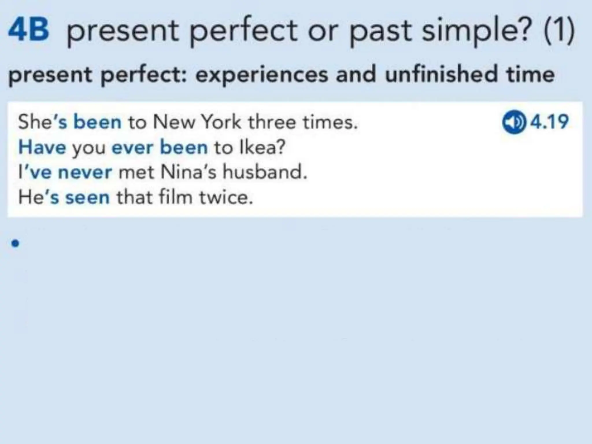 EF4PI Unit 4B - Perfect vs past simple (2 classes).pptx