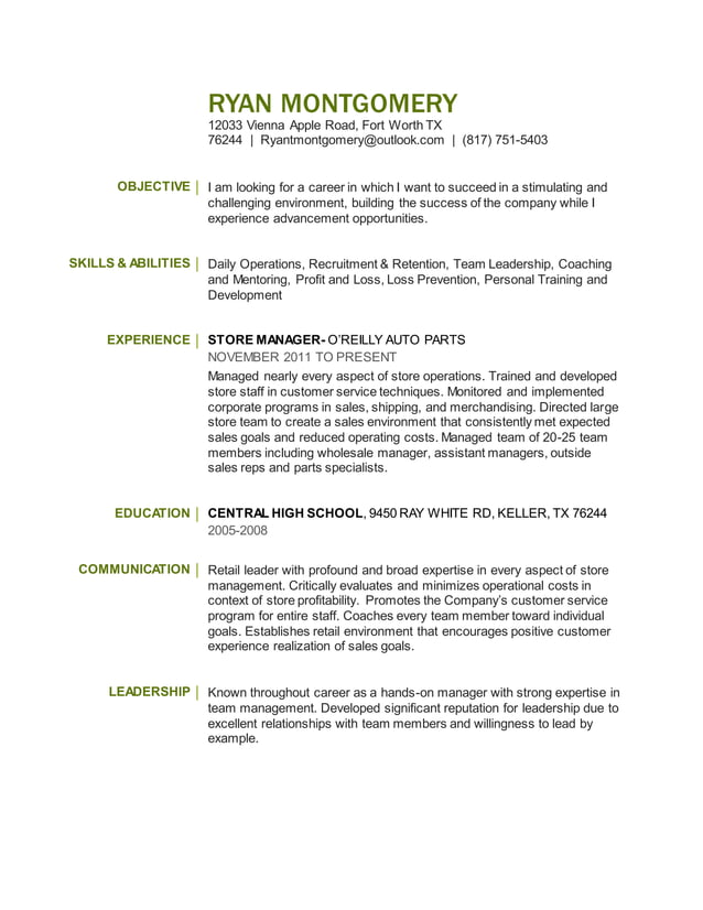 Ryan Montgomery Resume | DOCX