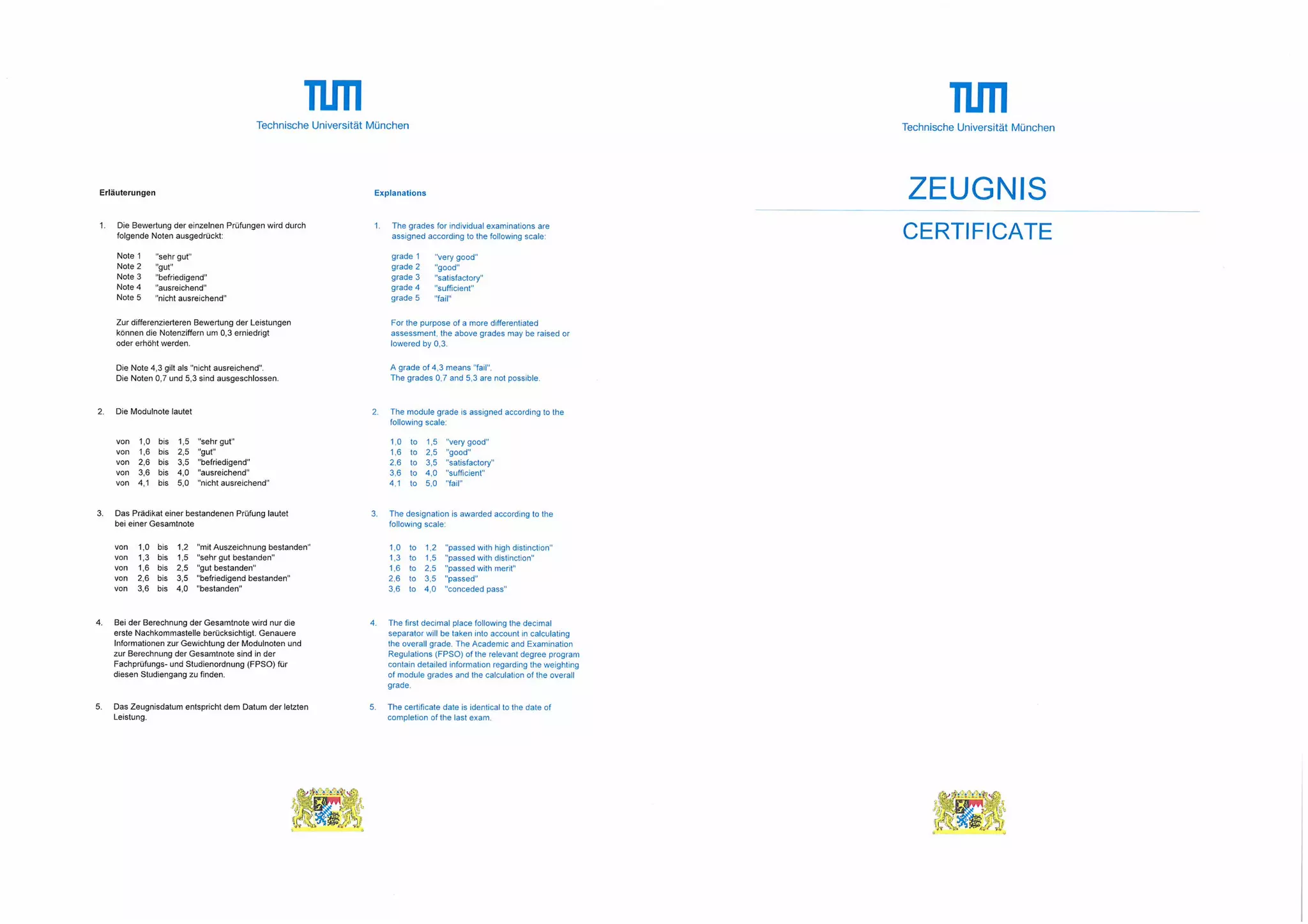 TUM Certificate | PDF