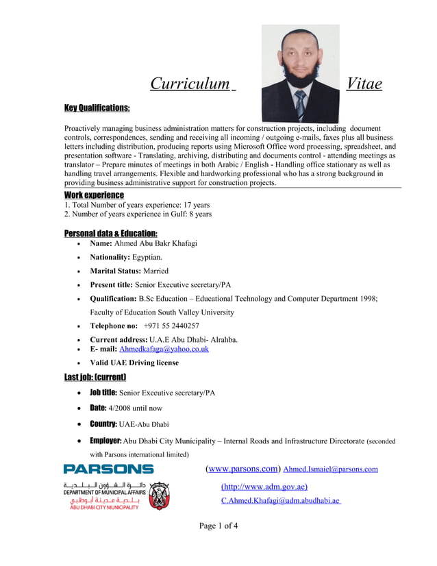 CV-April 2016 | DOC | Technology & Computing
