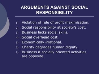 Social responsibility of Business - BAF | PPT