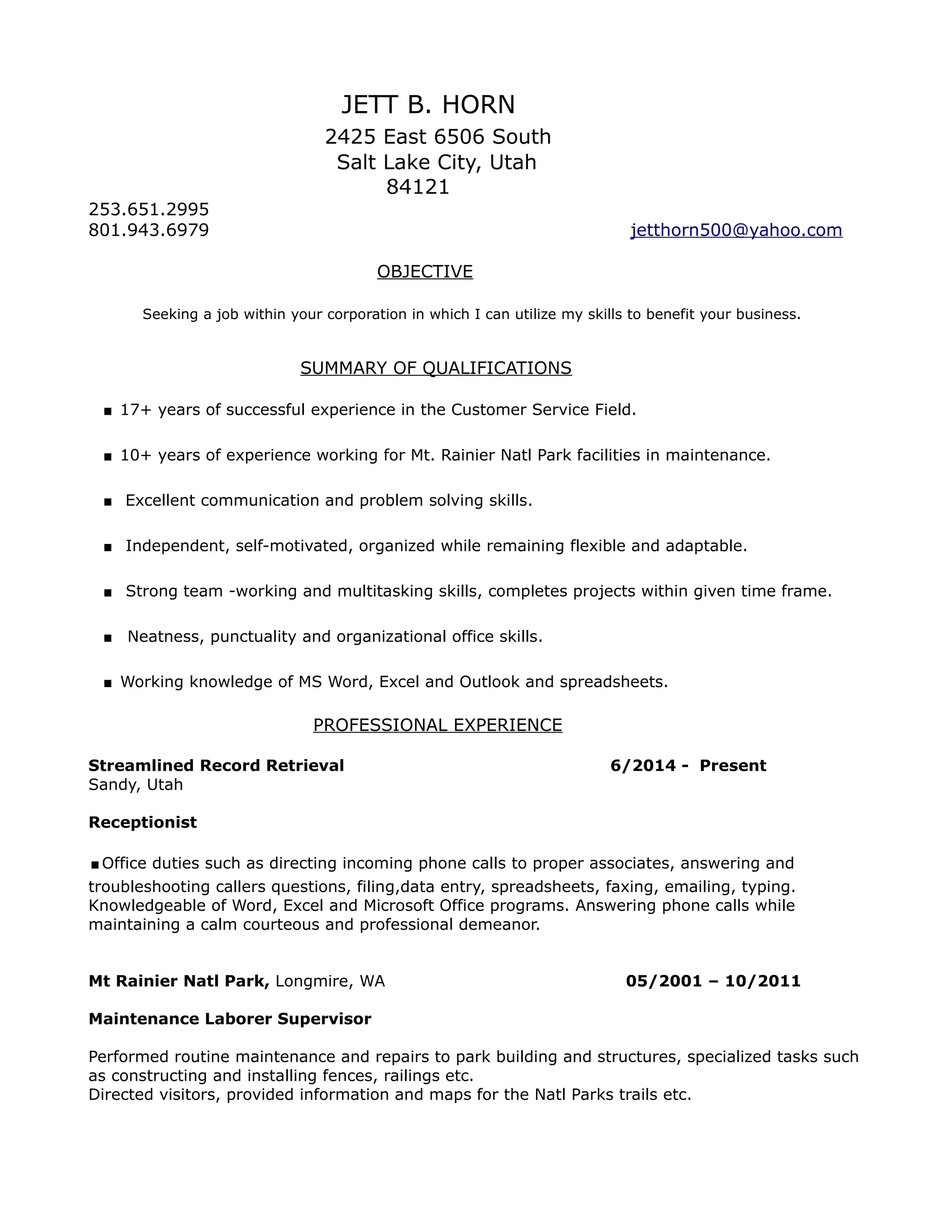 JetBlue resume #1 | PDF