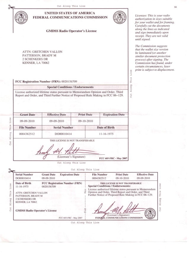 US FCC GMDSS License | PDF