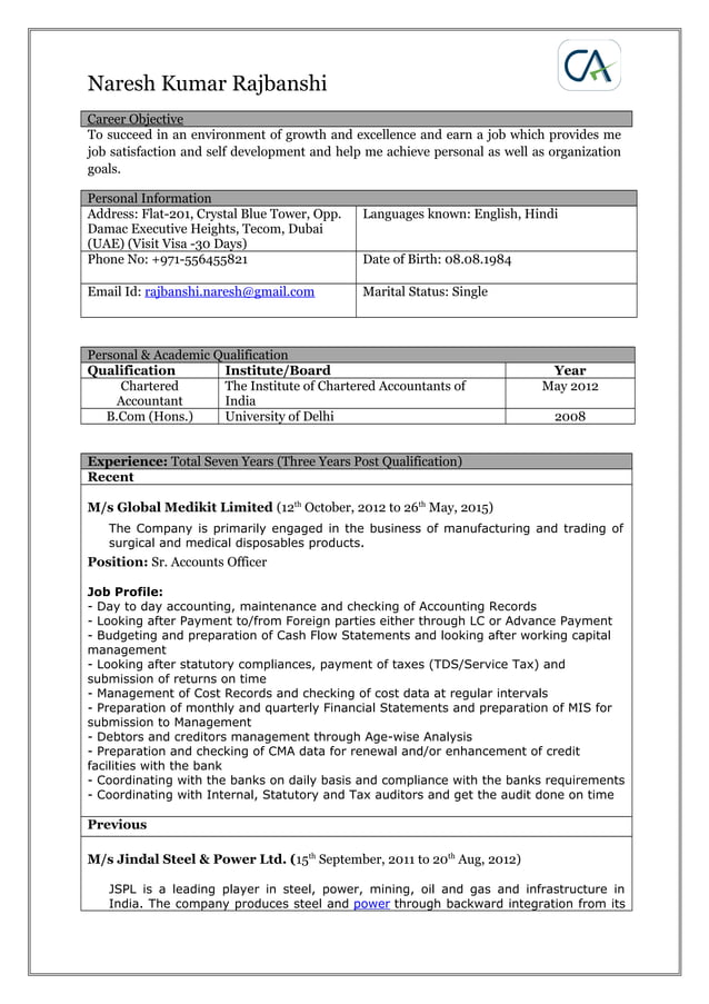 Resume- Naresh | PDF