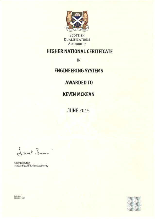 HNC Certificate | PDF