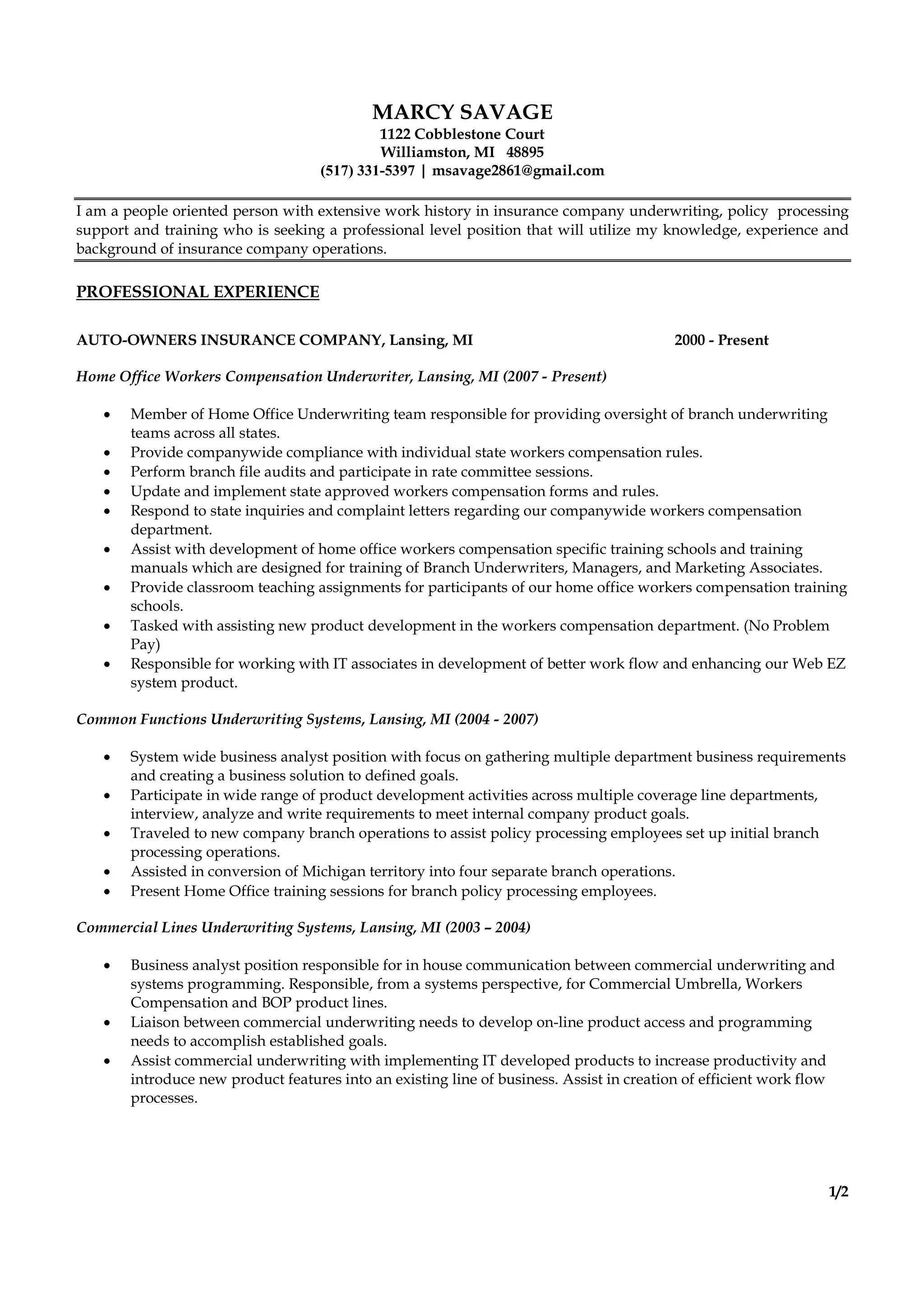 Marcy Resume-May2015 | PDF