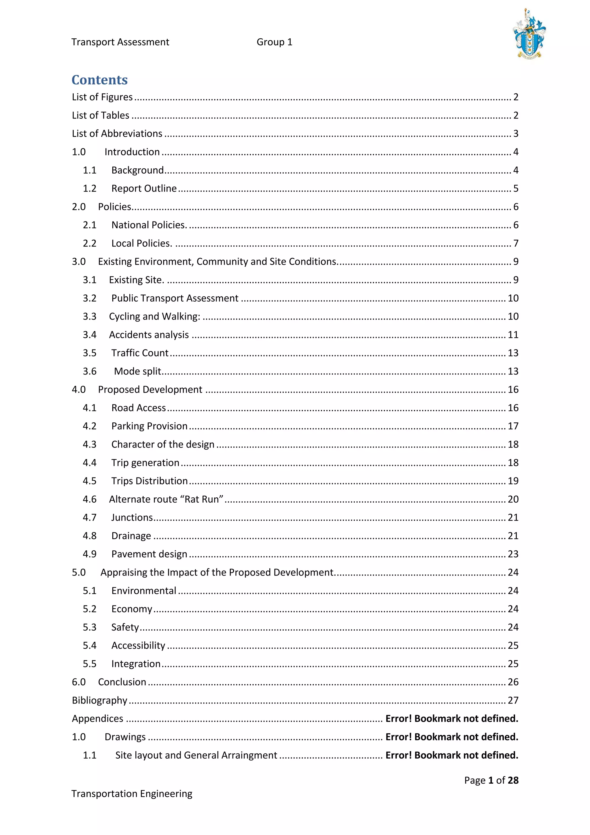 Transport Assessment | PDF