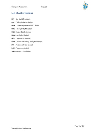 Transport Assessment | PDF