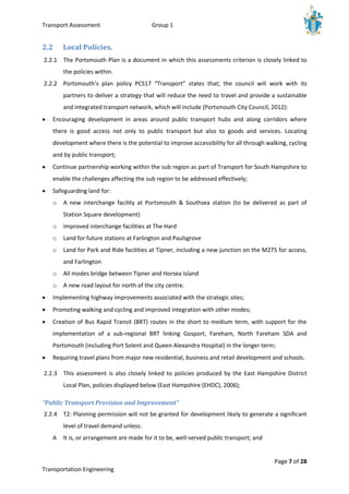 Transport Assessment | PDF