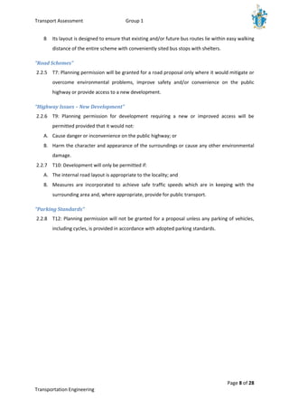 Transport Assessment | PDF