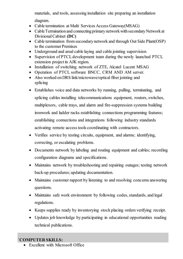 Ibrar Usmani CV | DOCX | Computer Networking | Computing