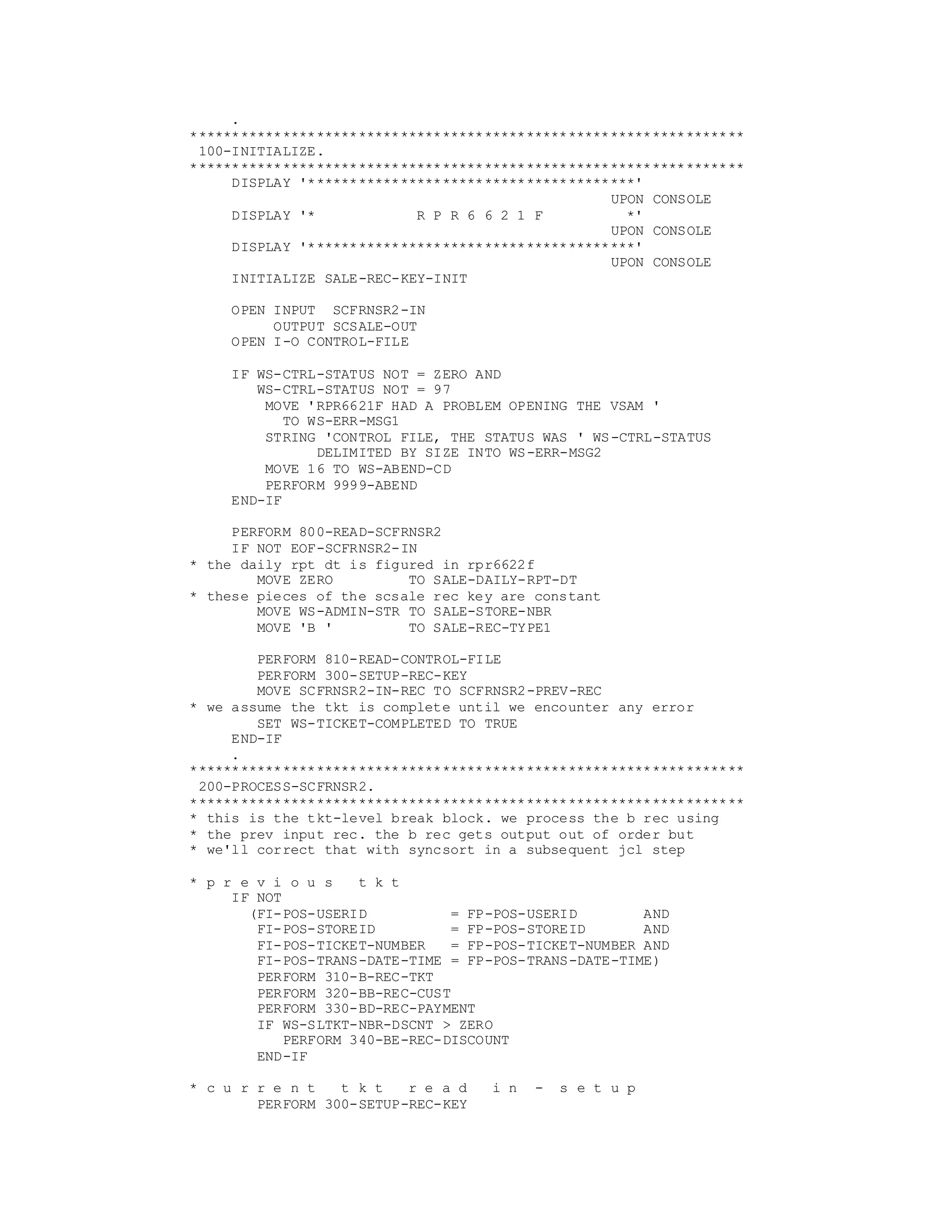 COBOL BATCH EXAMPLE-RPR6621F | DOCX