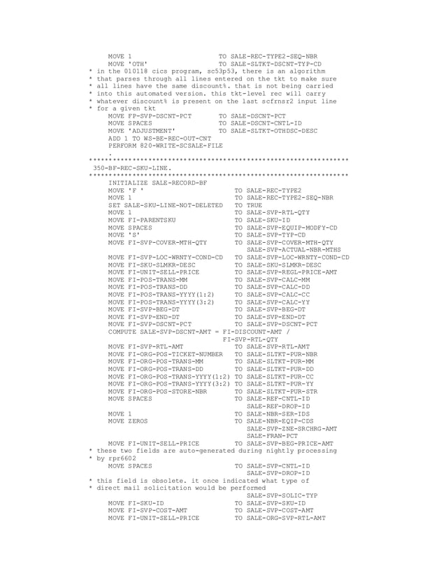 COBOL BATCH EXAMPLE-RPR6621F | DOCX