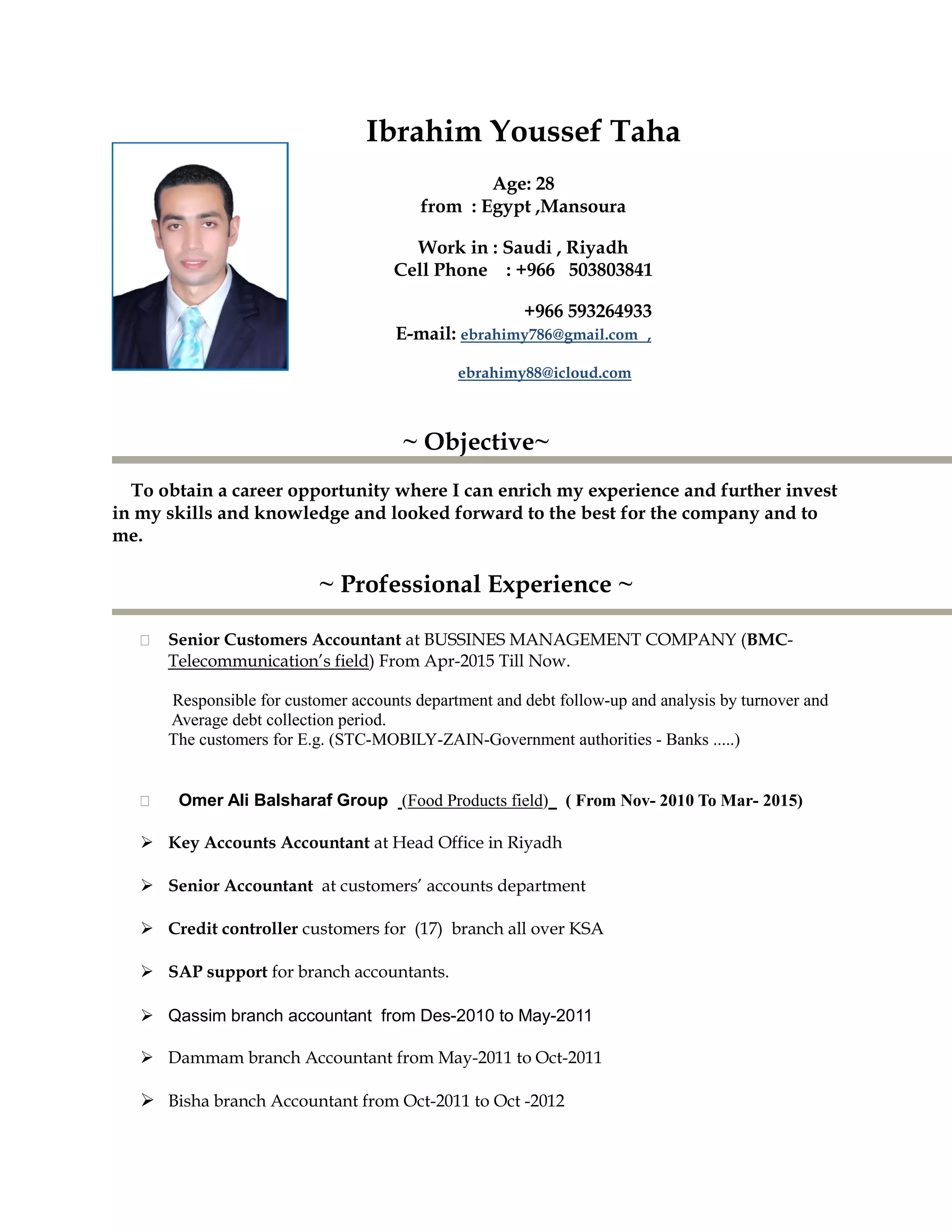 Ibrahim Yousef- CV | PDF