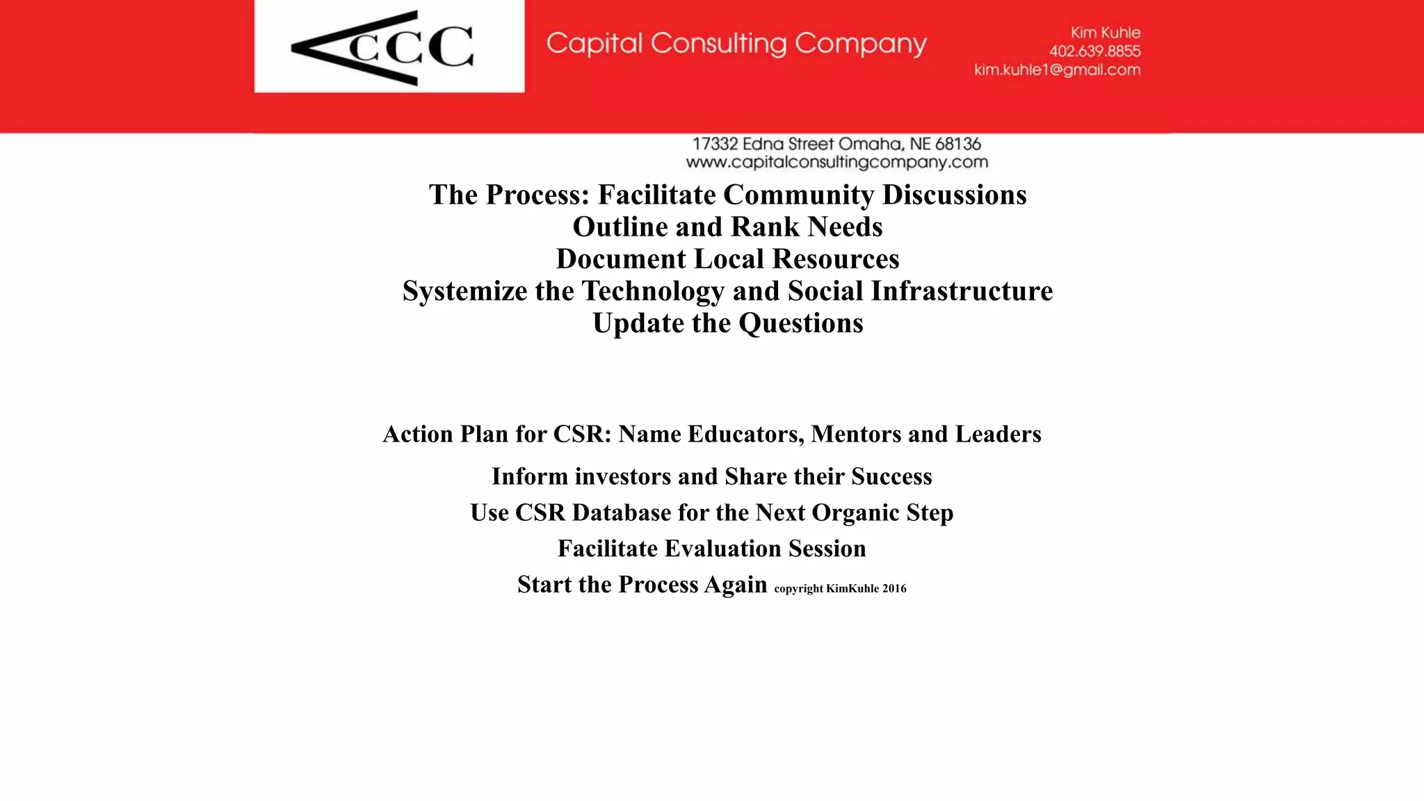 Capital Consulting Company Offers Corporate Social Responsibility ...