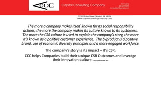 Capital Consulting Company Offers Corporate Social Responsibility ...