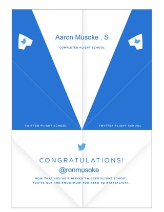 Twitter Flight School Certificate | PDF