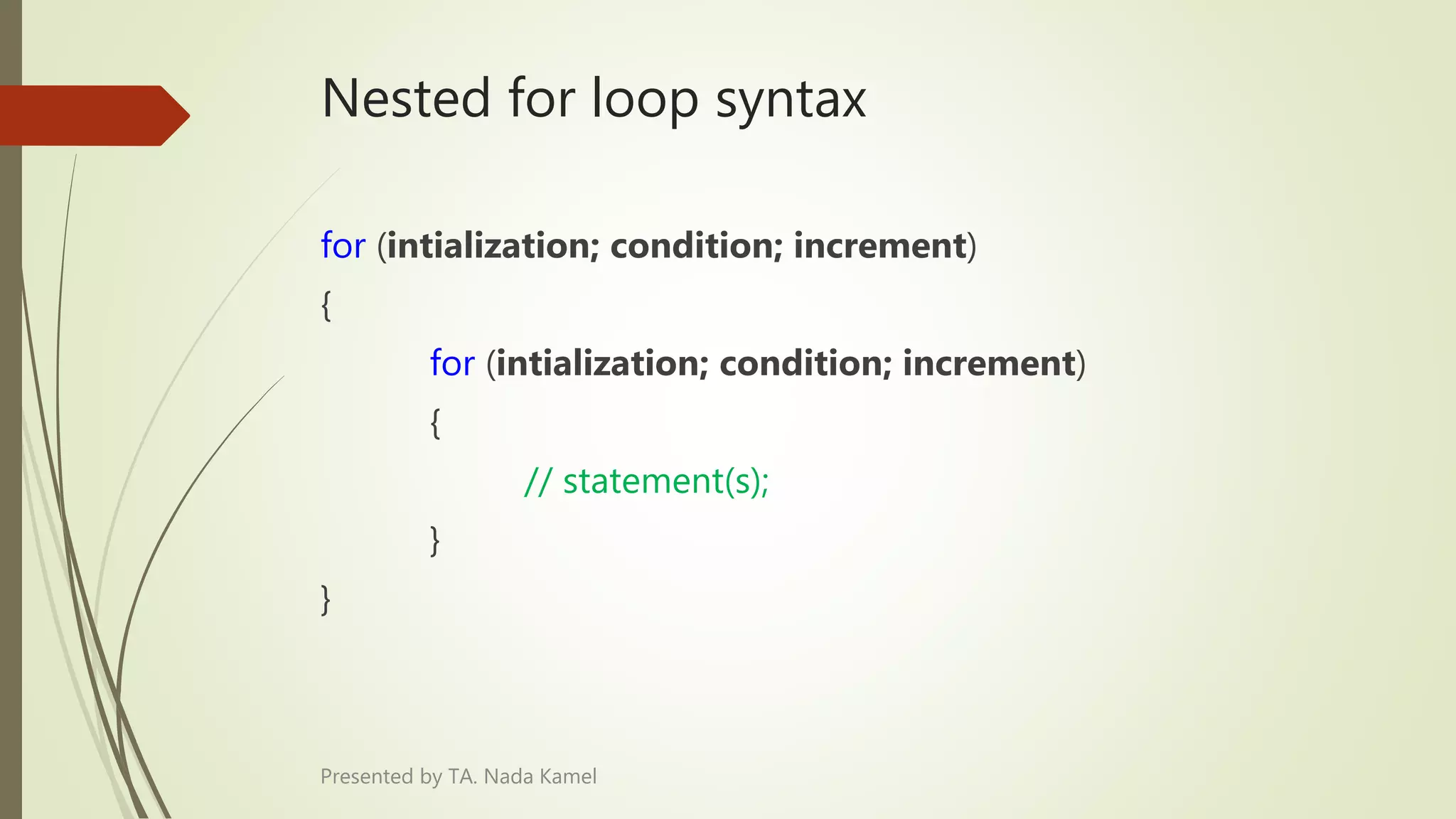 CS106 Lab 8 - Nested loops | PPT