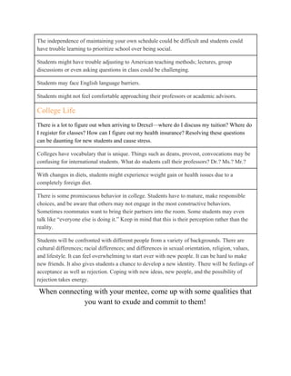 InternationalStudentsMentorshipProgram | PDF