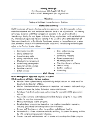 2016 - Randolph, Beverly - Resume | PDF