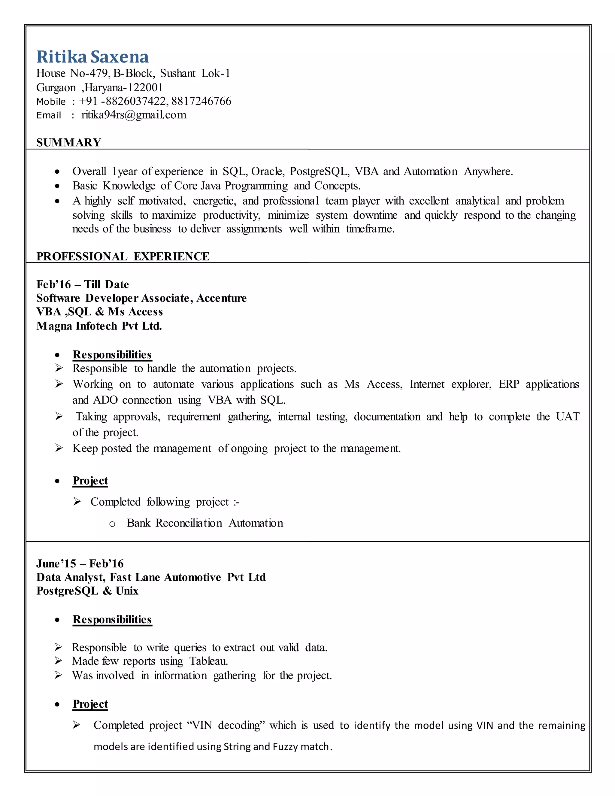 Ritika Saxena_June'16 | PDF