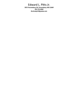Edward L. Pitts Jr 2015 Resume | DOCX