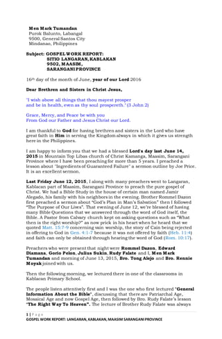 LANGARAN, KABLAKAN, SARANGANI PROVINCE | DOCX