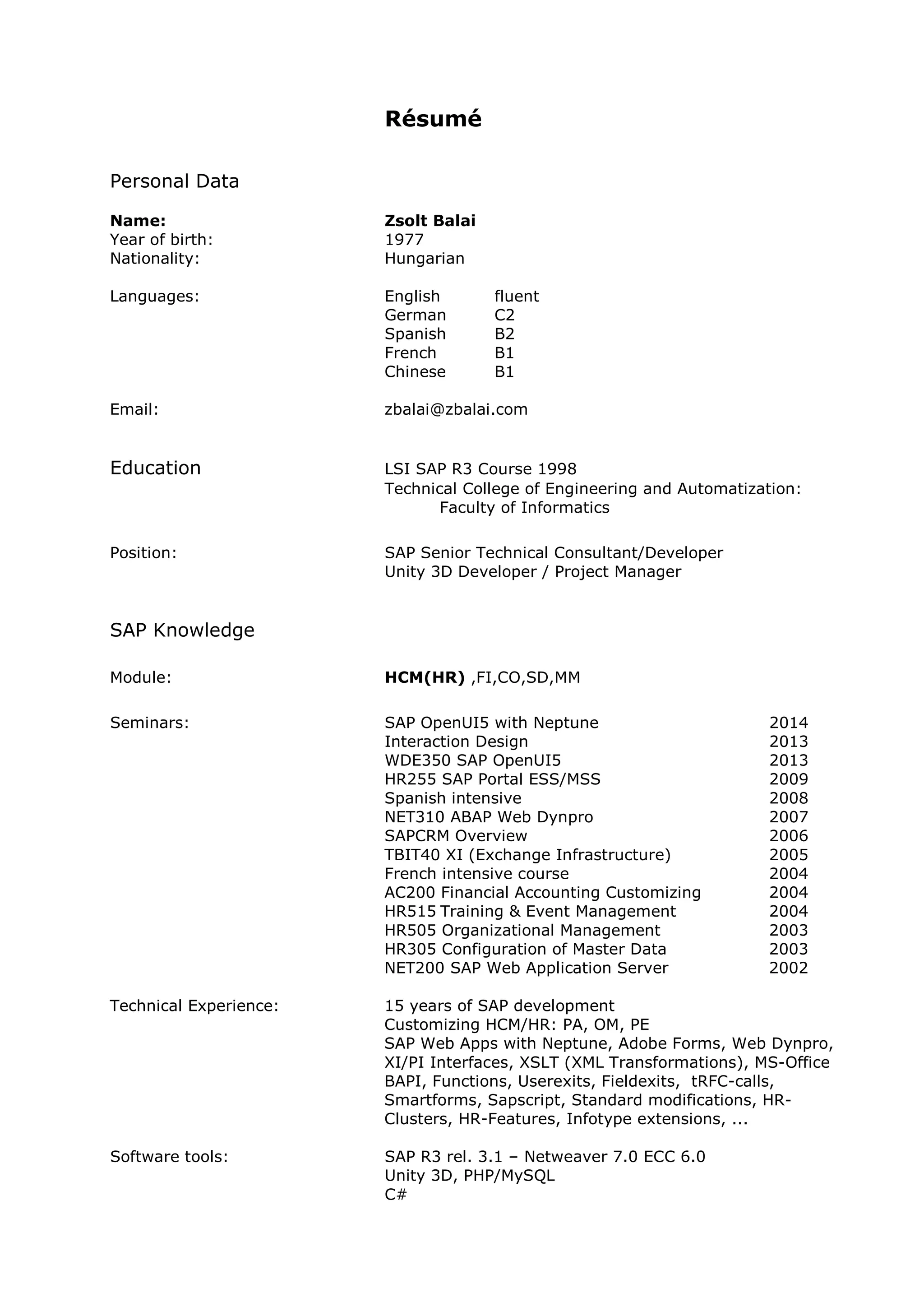 Resume_Zsolt_Balai_2015_09_EN_V03 | PDF