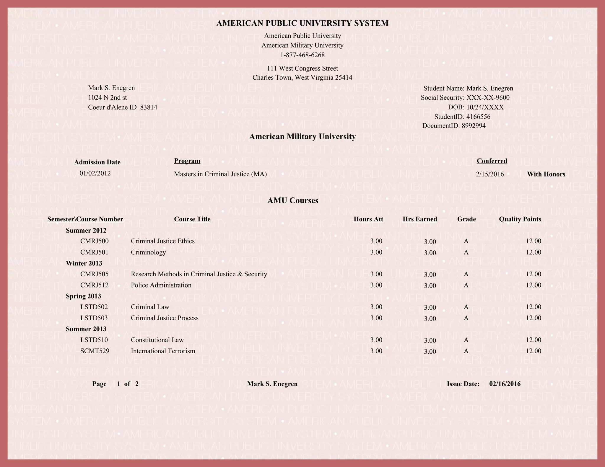 OfficialTranscript with conferral | PDF