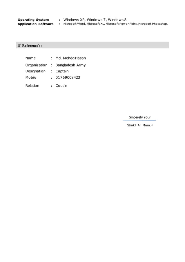 CV of shakil all mamun | DOCX | Islam | Religion & Spirituality