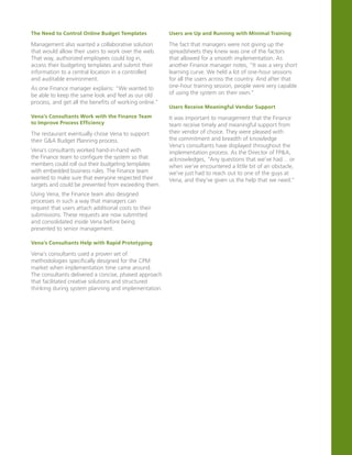 Vena Solutions – Fast Food Restaurant Chain - Case Study | PDF ...