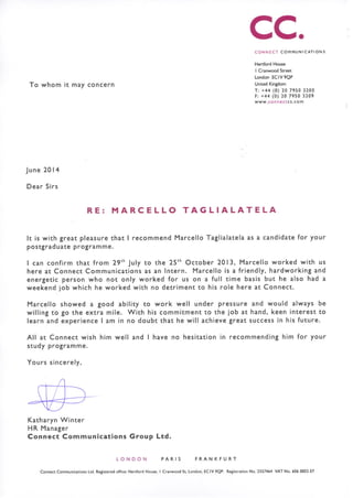 Recommendation letter MSc | PDF