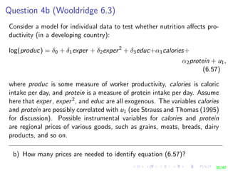 Control Function Approach to Addressing Endogeneity in Econometrics | PDF
