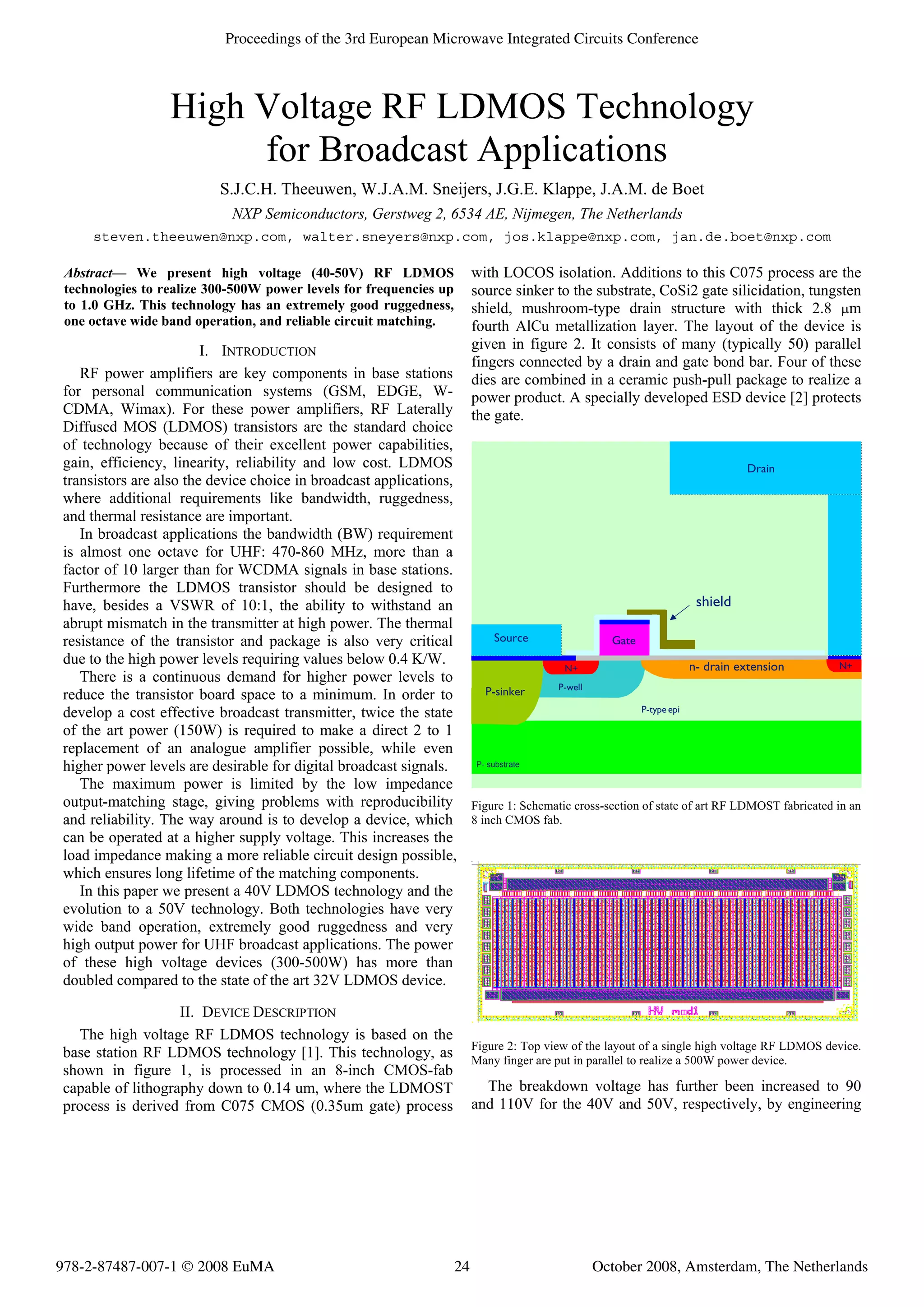 High_Voltage_RF_LDMOS_Technology_for_Broadcast_Applications_pub | PDF
