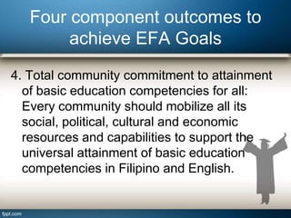 Education for All Globally & in the Philippines | PPTX