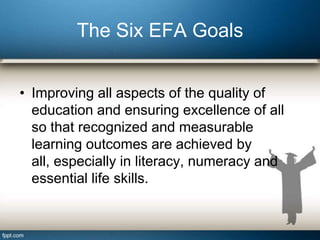 Education for All Globally & in the Philippines | PPTX