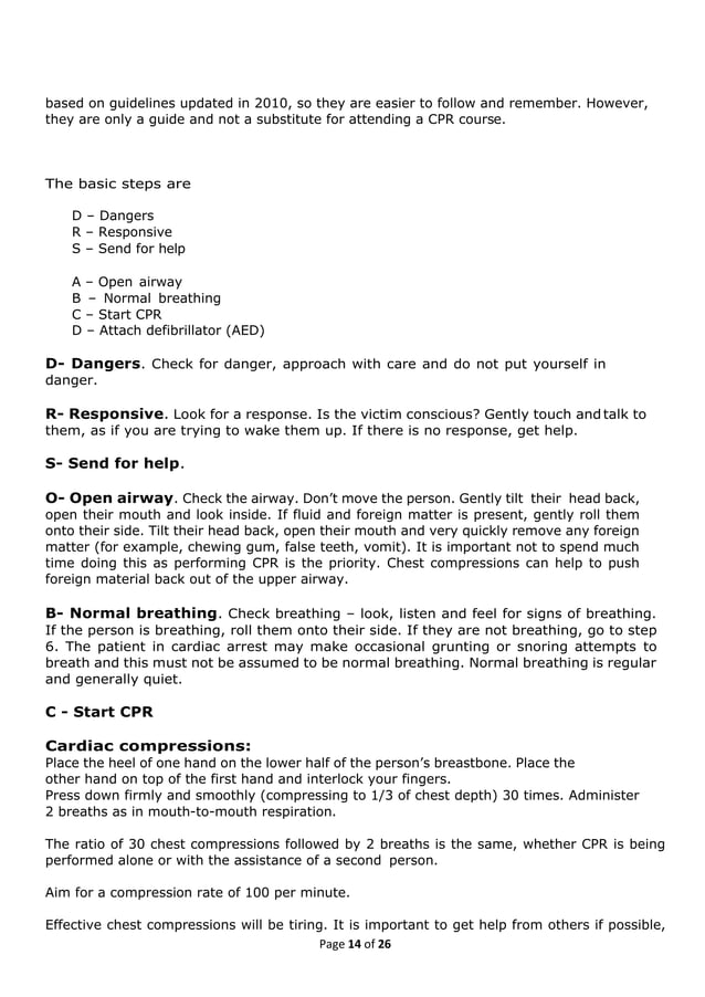 Elementary First Aid(EFA) | PDF